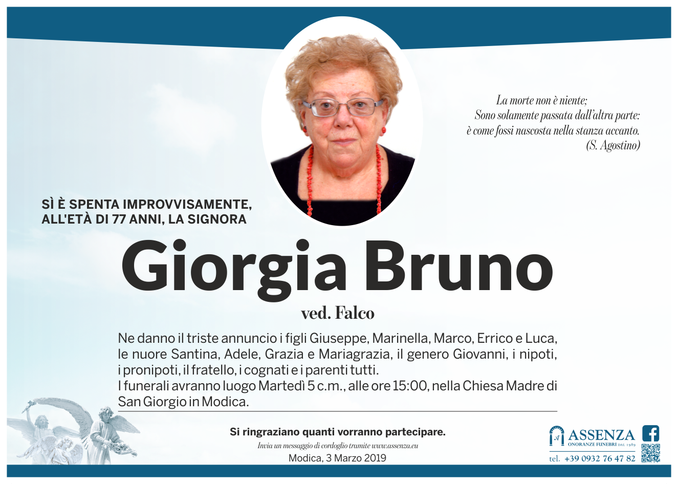 Necrologi: Giorgia Bruno - Ragusa Oggi