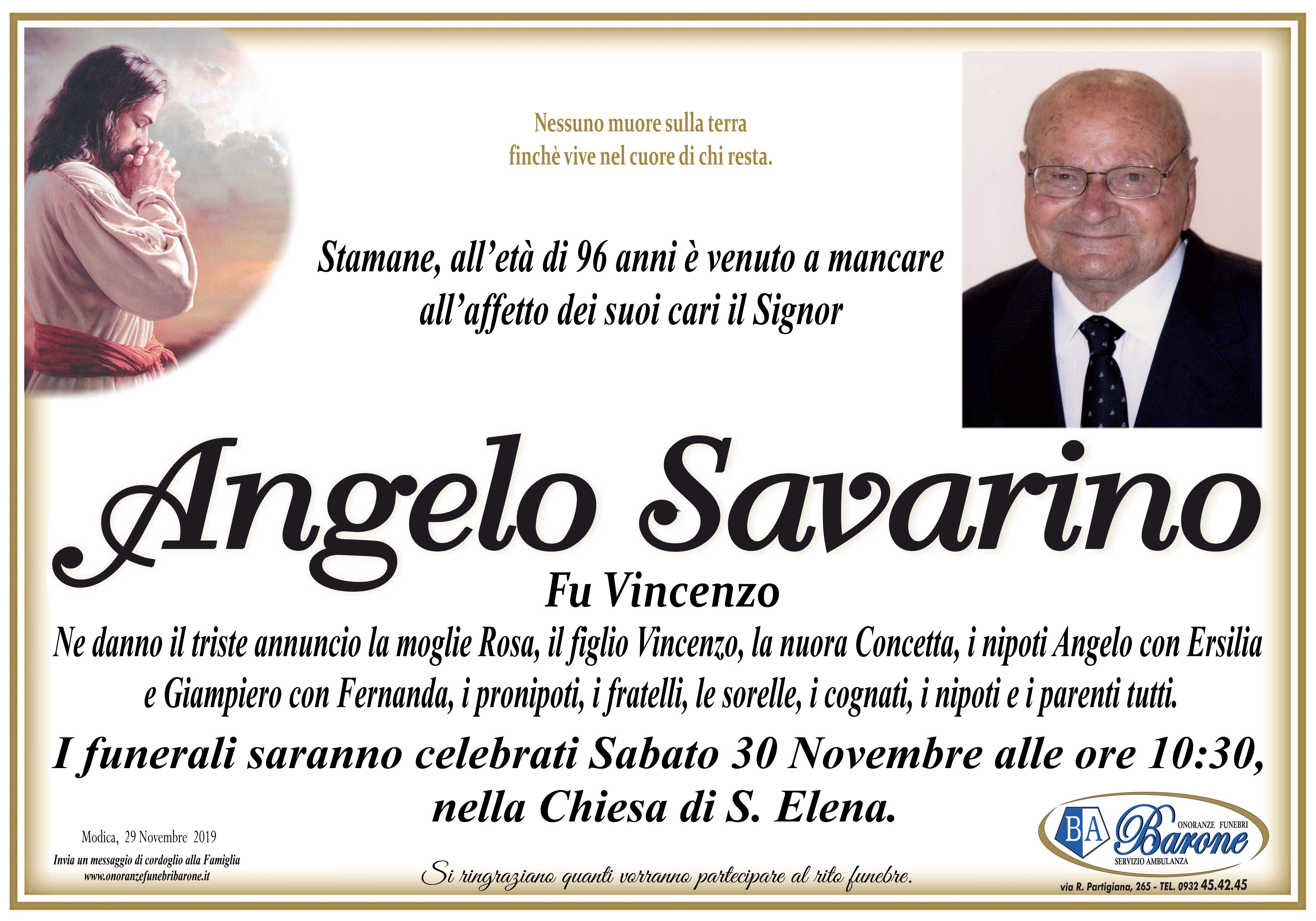 Necrologi: Angelo Savarino - Ragusa Oggi