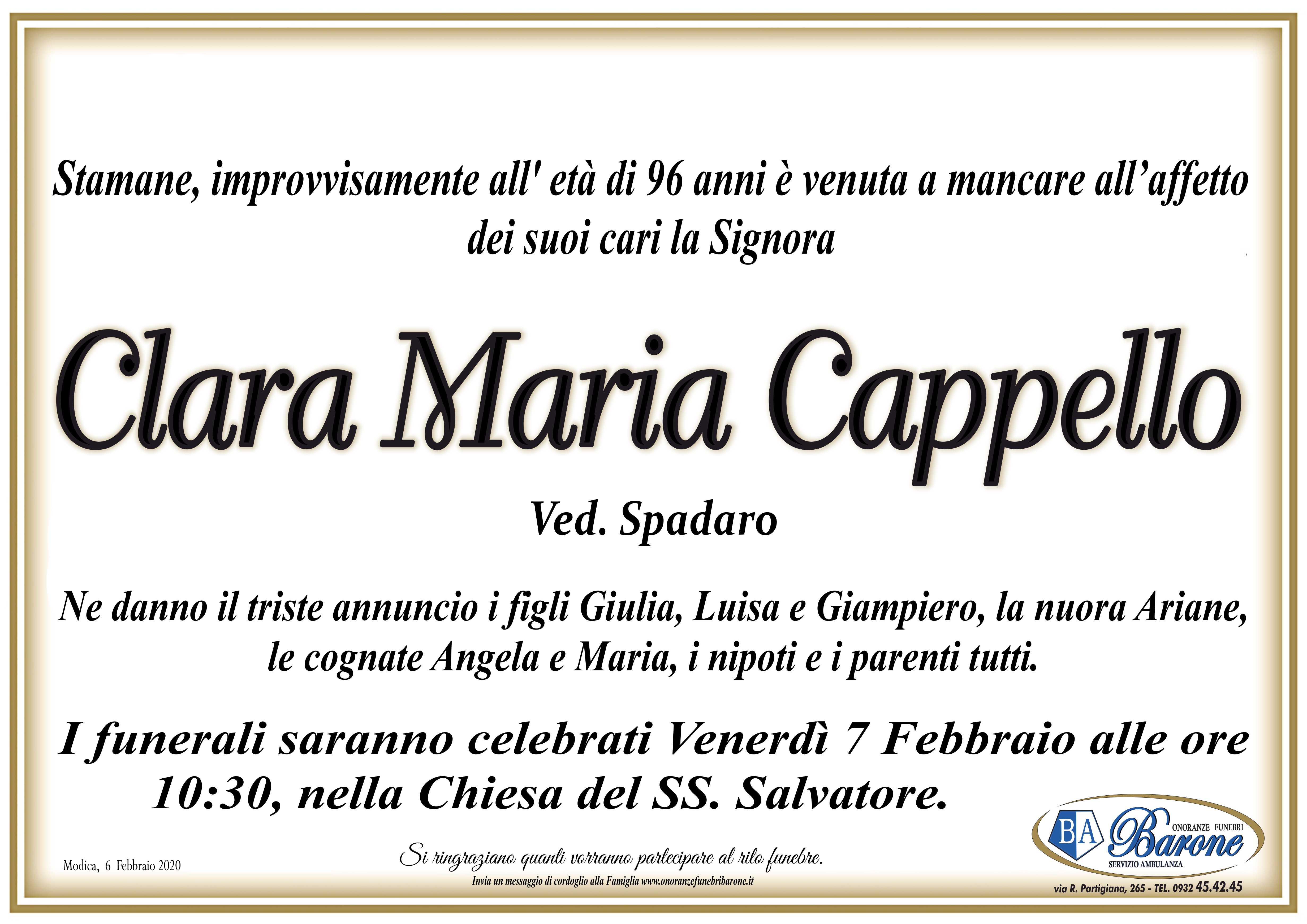 Necrologi: Clara Maria Cappello - Ragusa Oggi