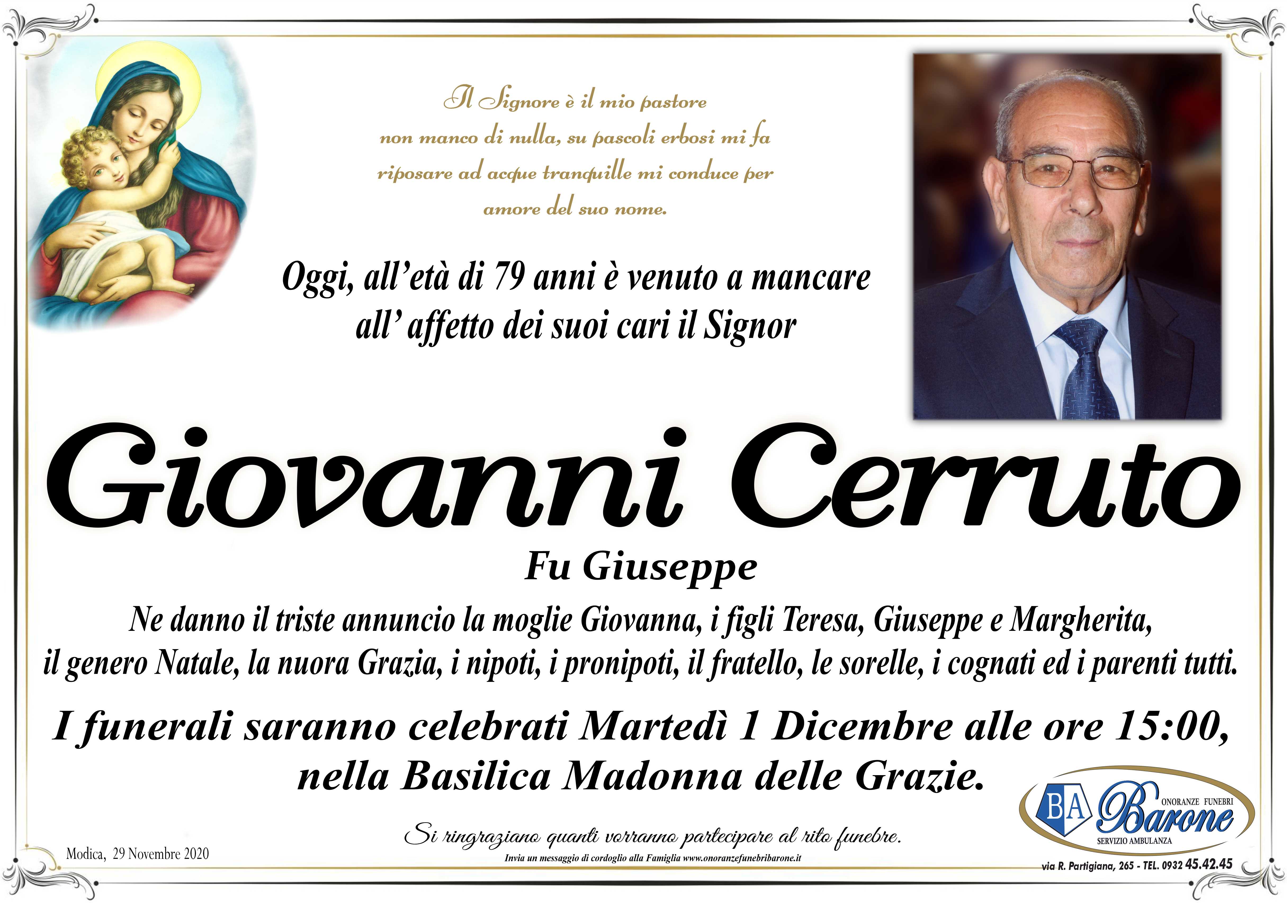 Necrologi: Giovanni Cerruto - Ragusa Oggi