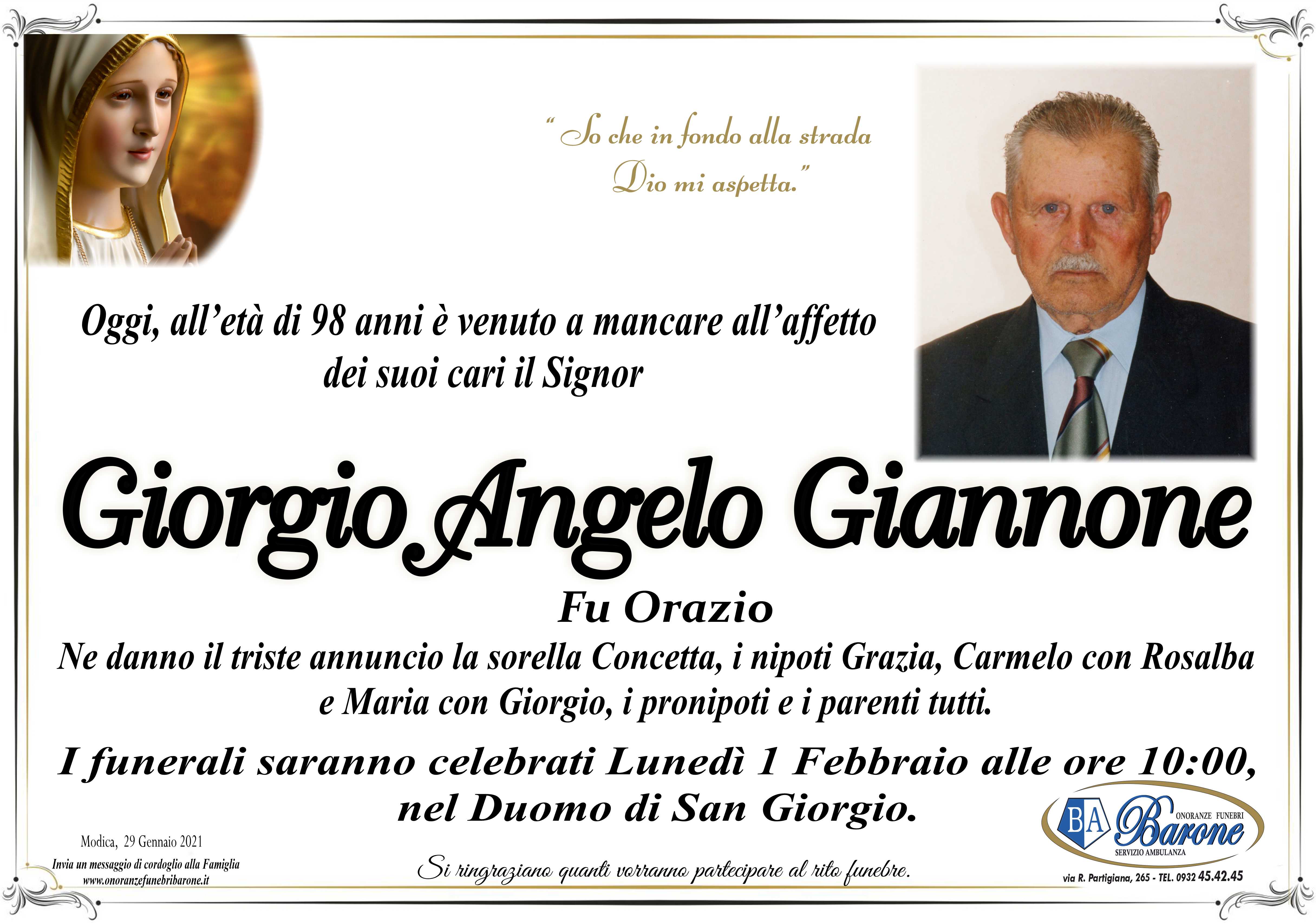 Necrologi: Giorgio Angelo Giannone - Ragusa Oggi