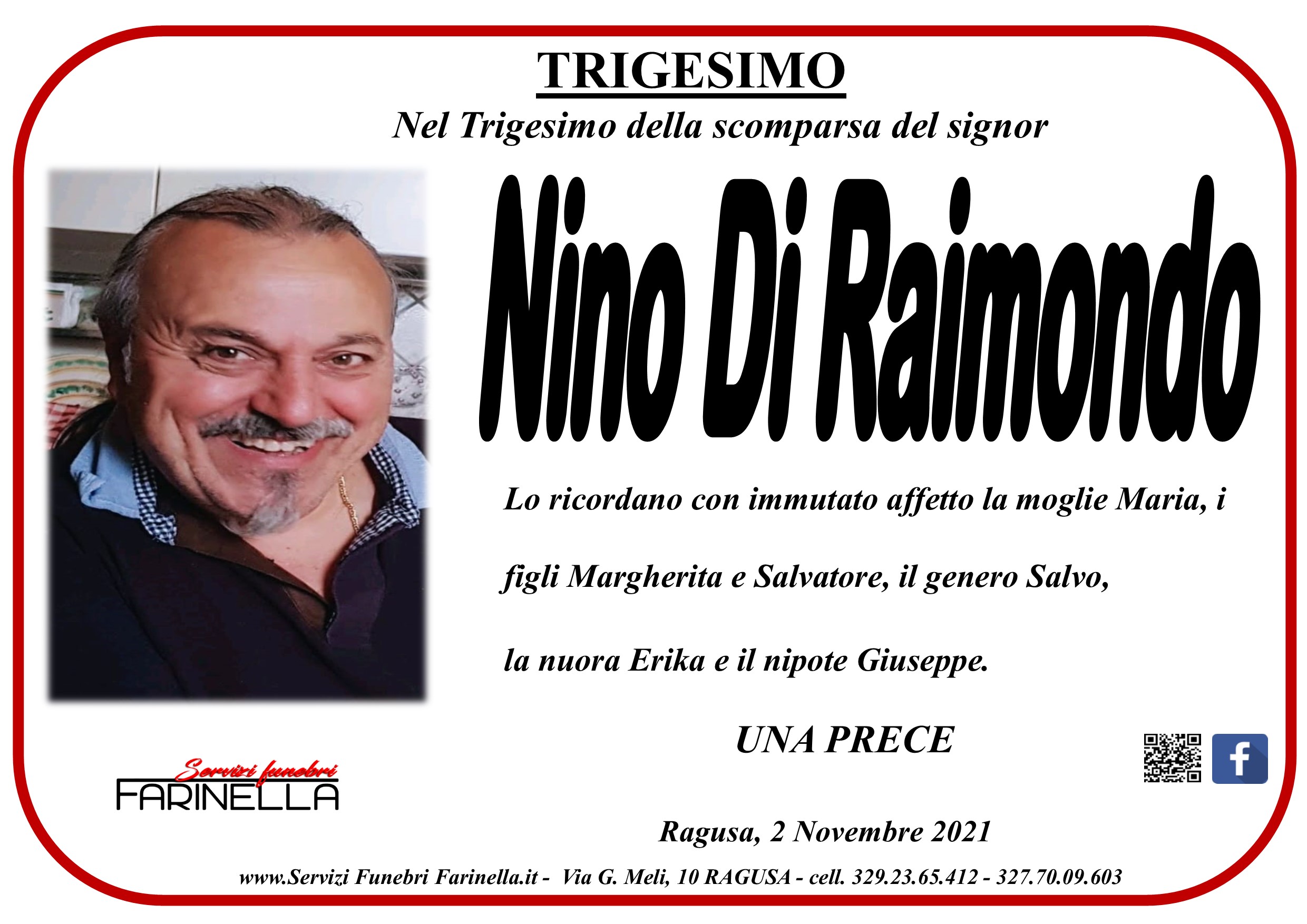 Trigesimo: Nino Di Raimondo - Ragusa Oggi