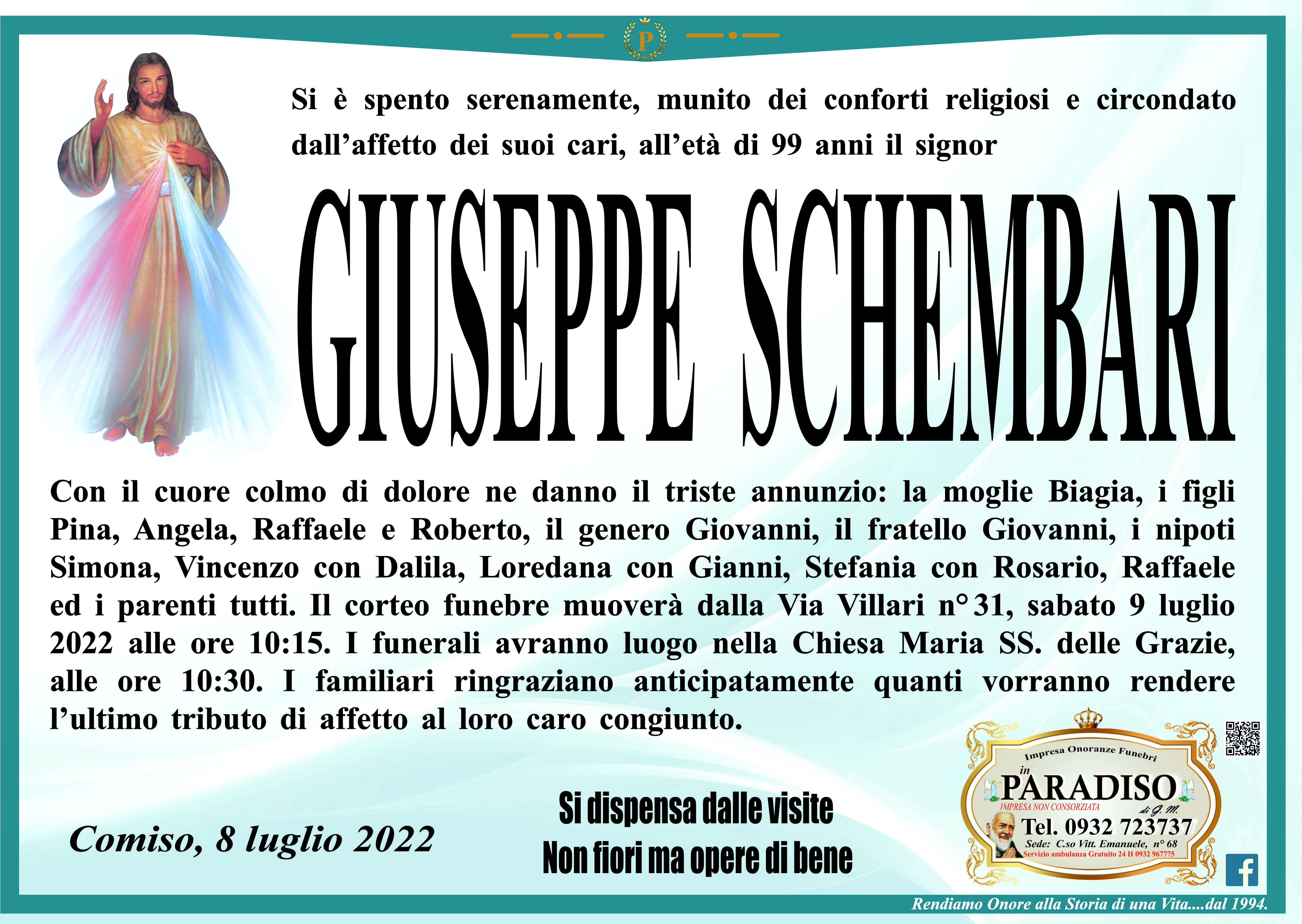 Necrologi: Giuseppe Schembari - Ragusa Oggi