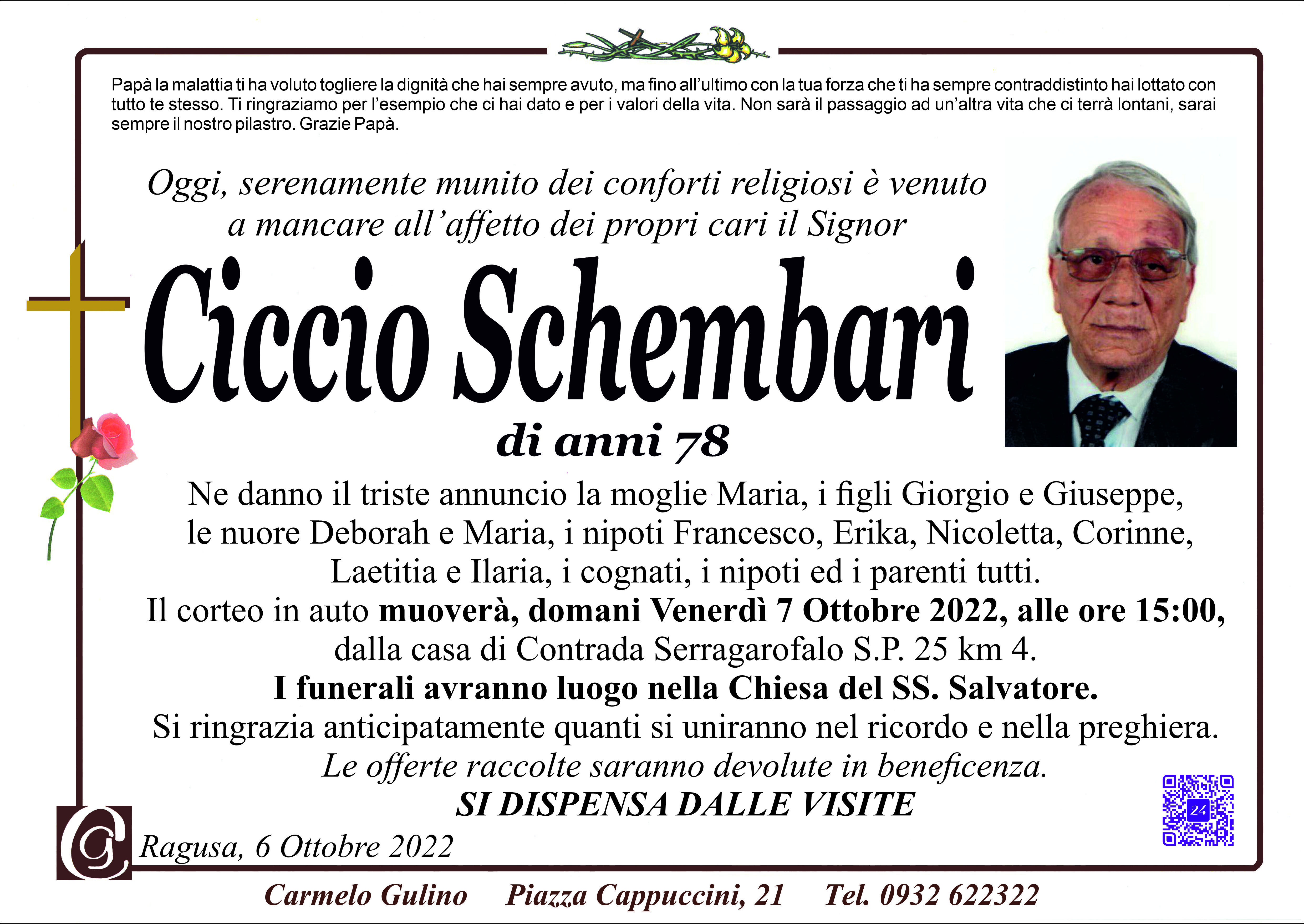 Necrologi: Ciccio Schembari - Ragusa Oggi