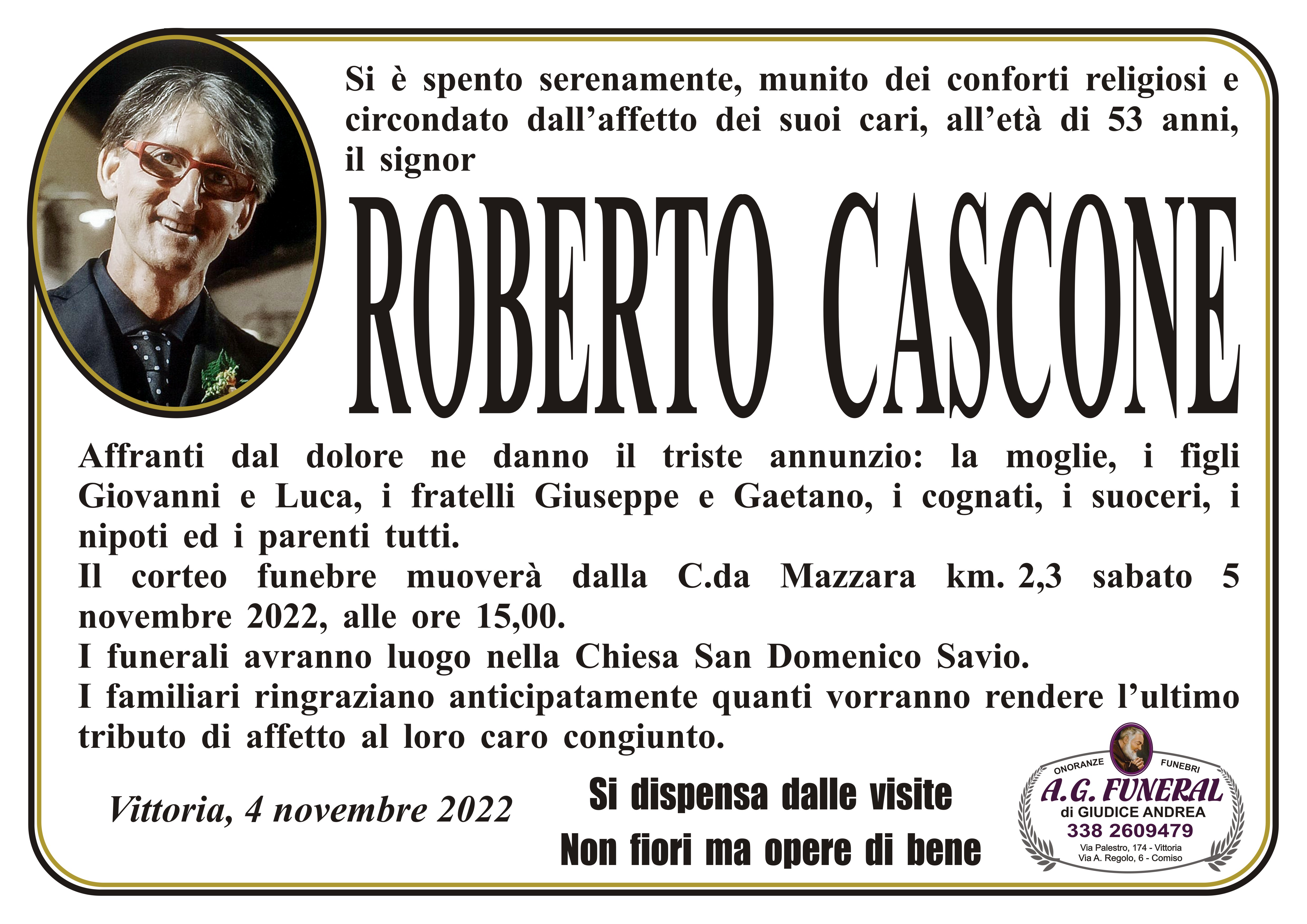 Necrologi: Roberto Cascone - Ragusa Oggi