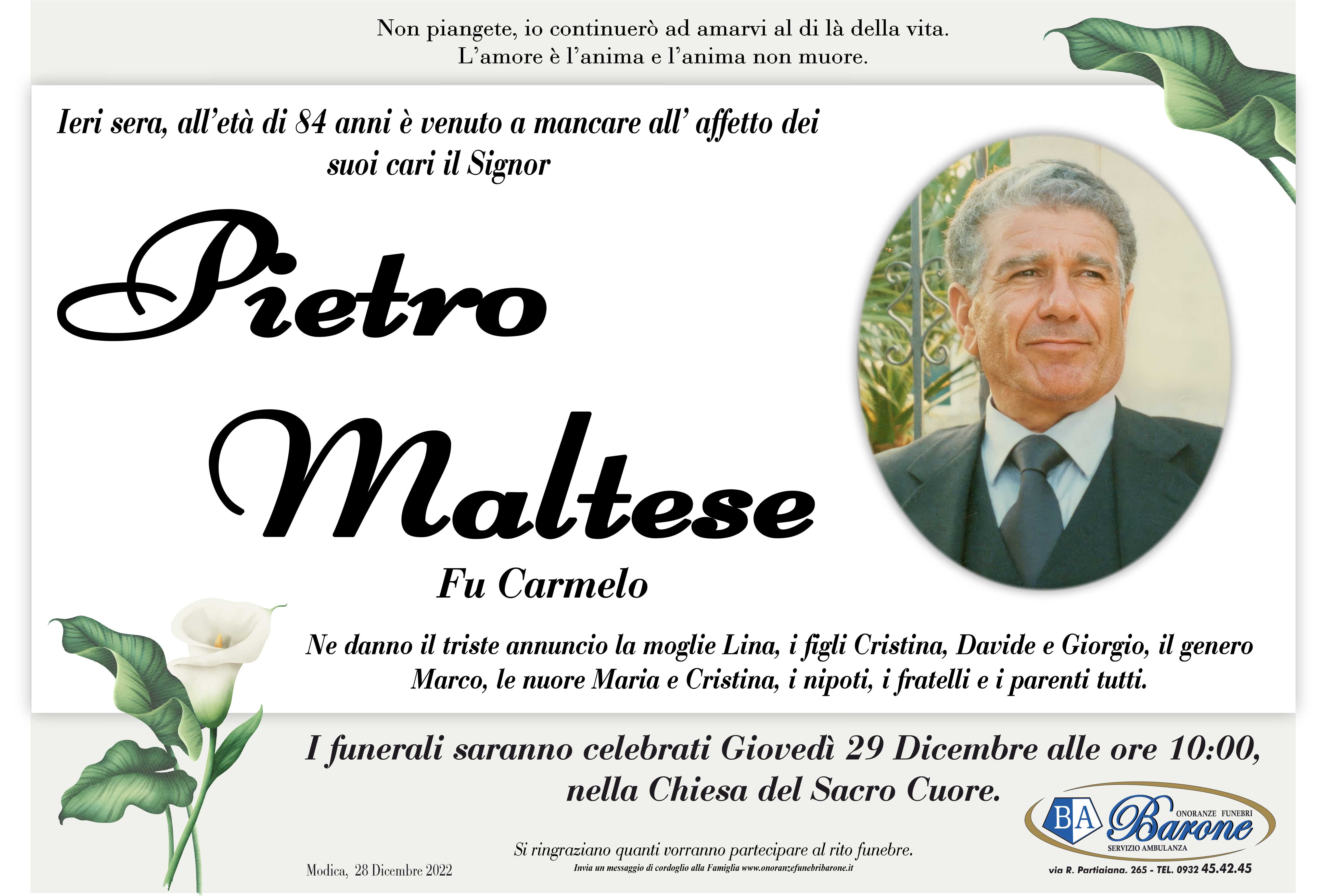Necrologi: Pietro Maltese - Ragusa Oggi