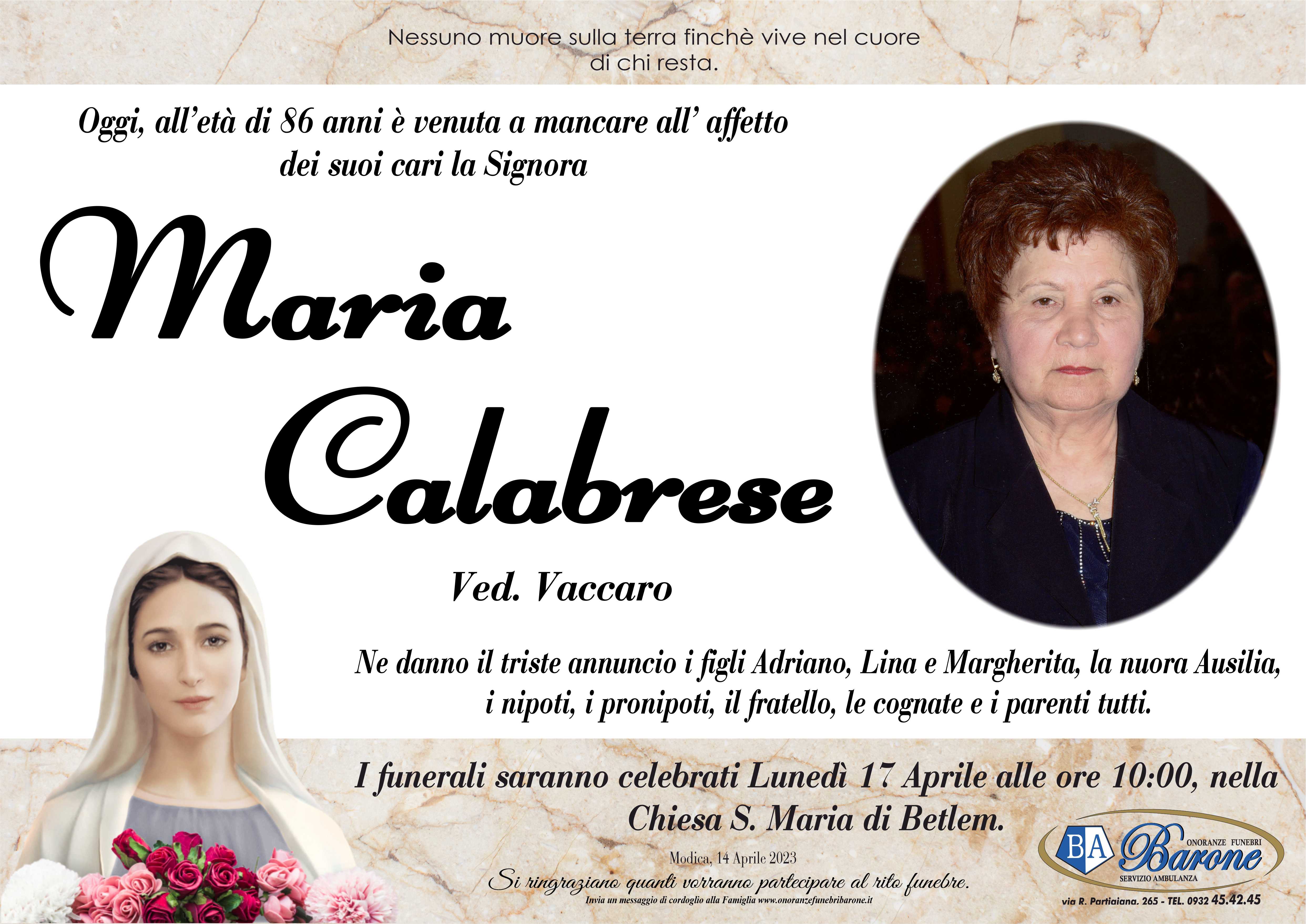 Necrologi: Maria Calabrese - Ragusa Oggi