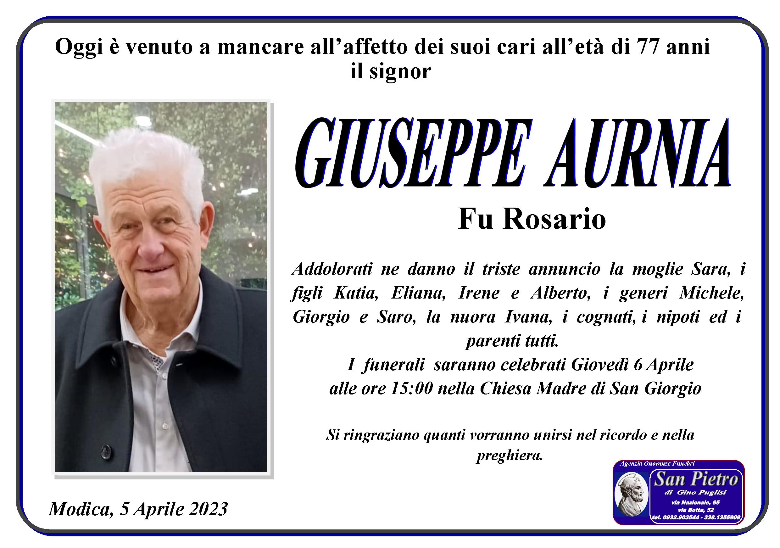Necrologi: Giuseppe Aurnia - Ragusa Oggi