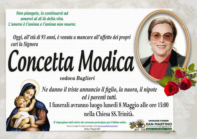 Necrologi: Concetta Modica - Ragusa Oggi
