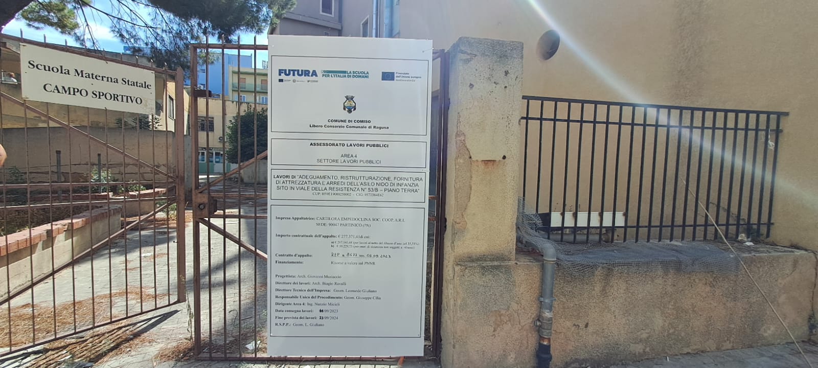 A Comiso consegnati i lavori per la costruzione di un nuovo asilo nido - Ragusa Oggi