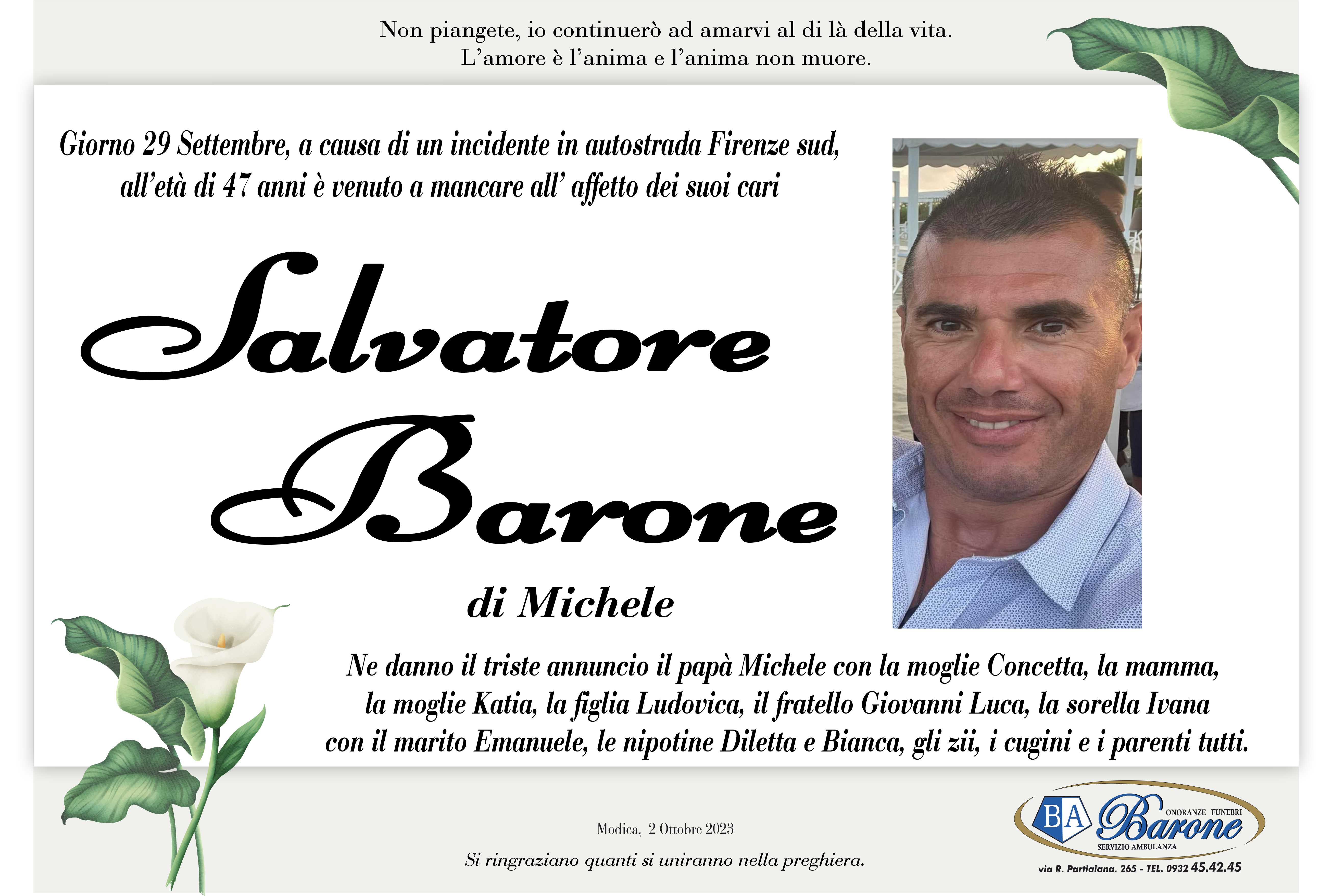 Necrologi: Salvatore Barone - Ragusa Oggi