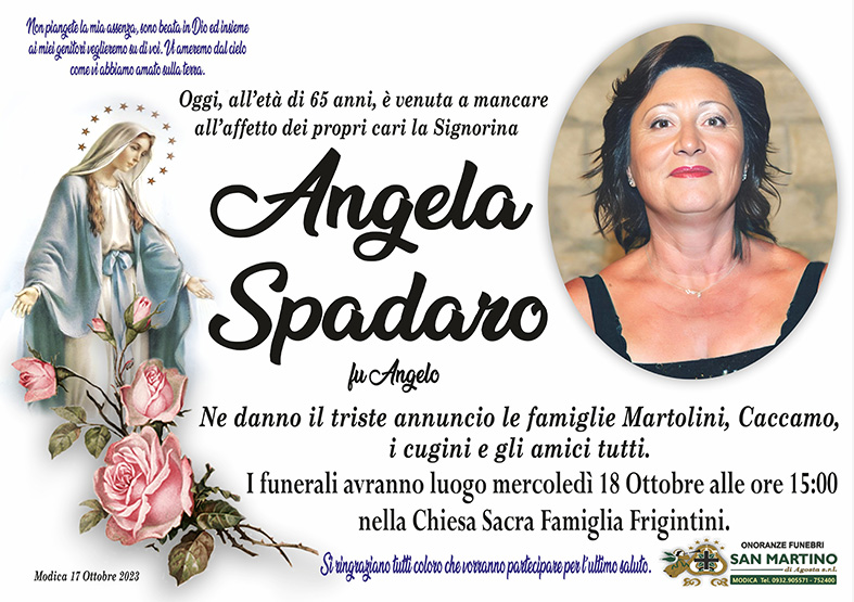 Necrologi: Angela Spadaro - Ragusa Oggi