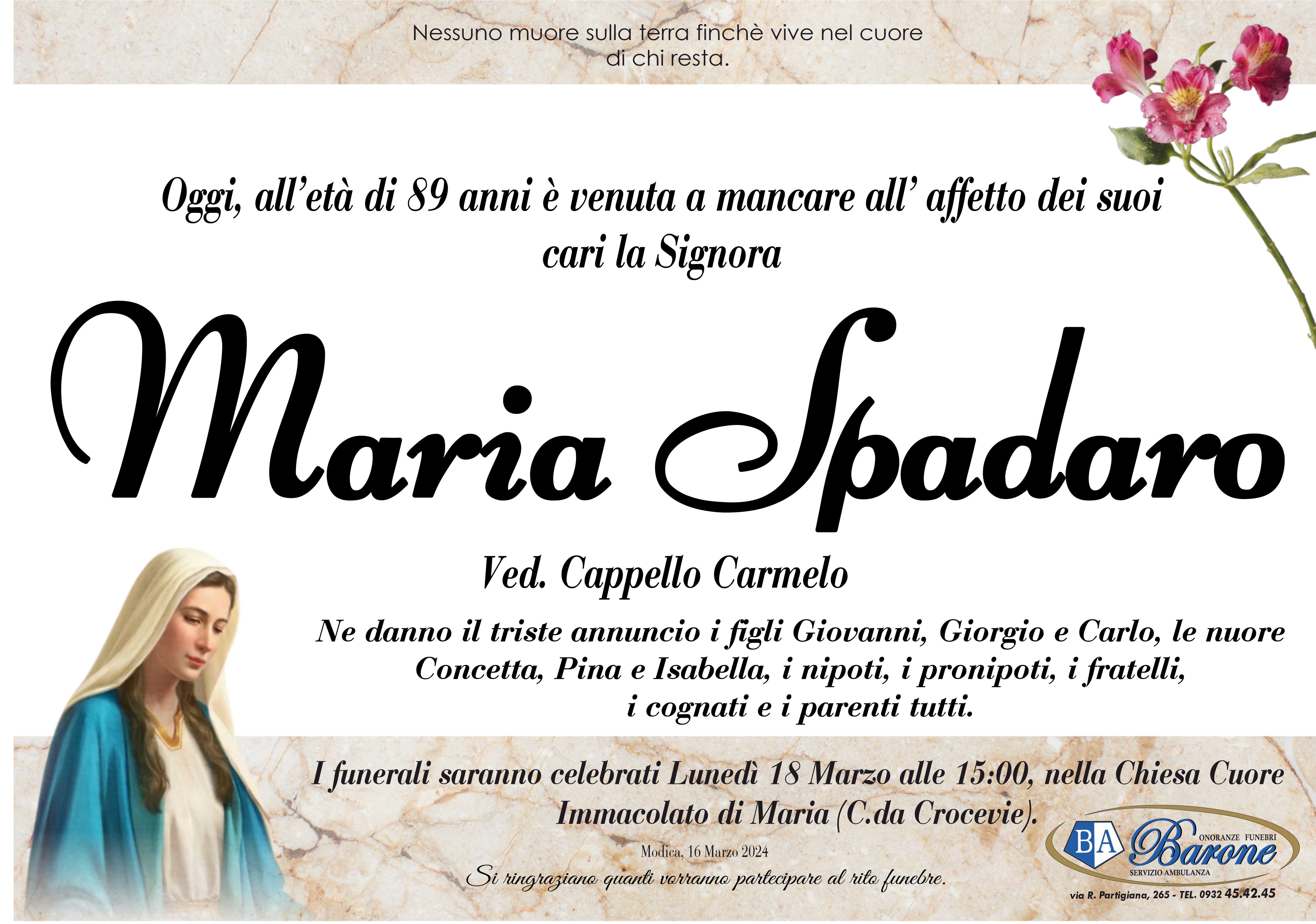 Necrologi: Maria Spadaro - Ragusa Oggi