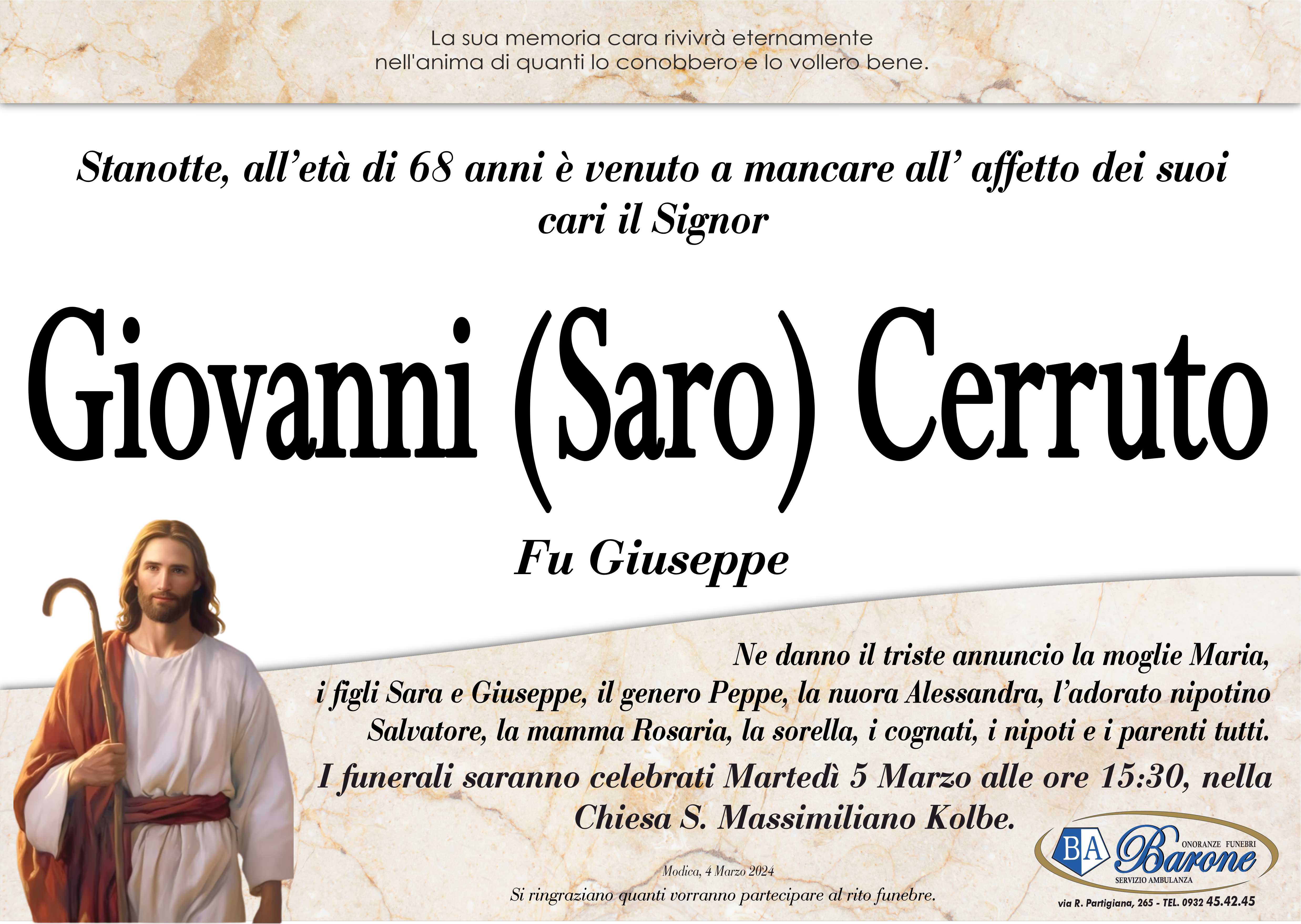 Necrologi: Giovanni Cerruto - Ragusa Oggi