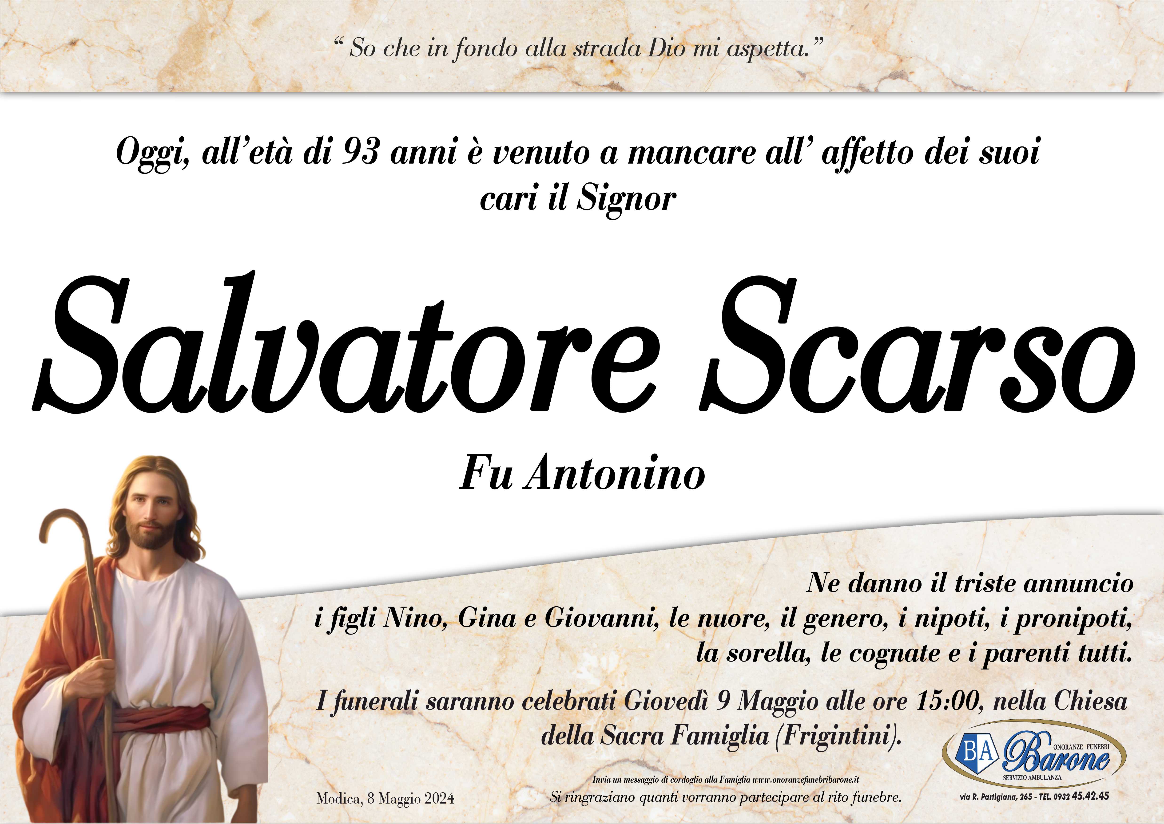 Necrologi: Salvatore Scarso - Ragusa Oggi