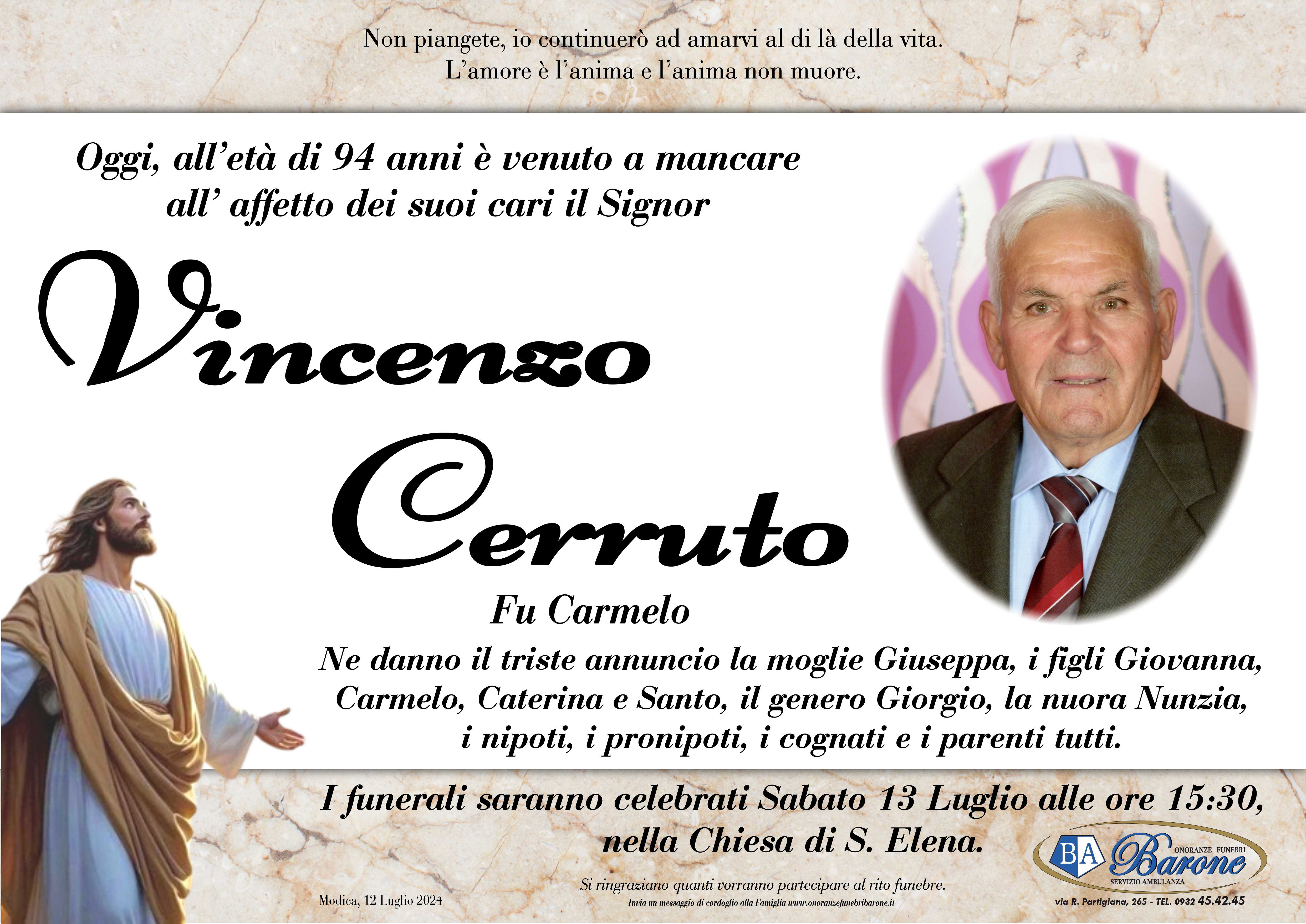 Necrologi: Vincenzo Cerruto - Ragusa Oggi