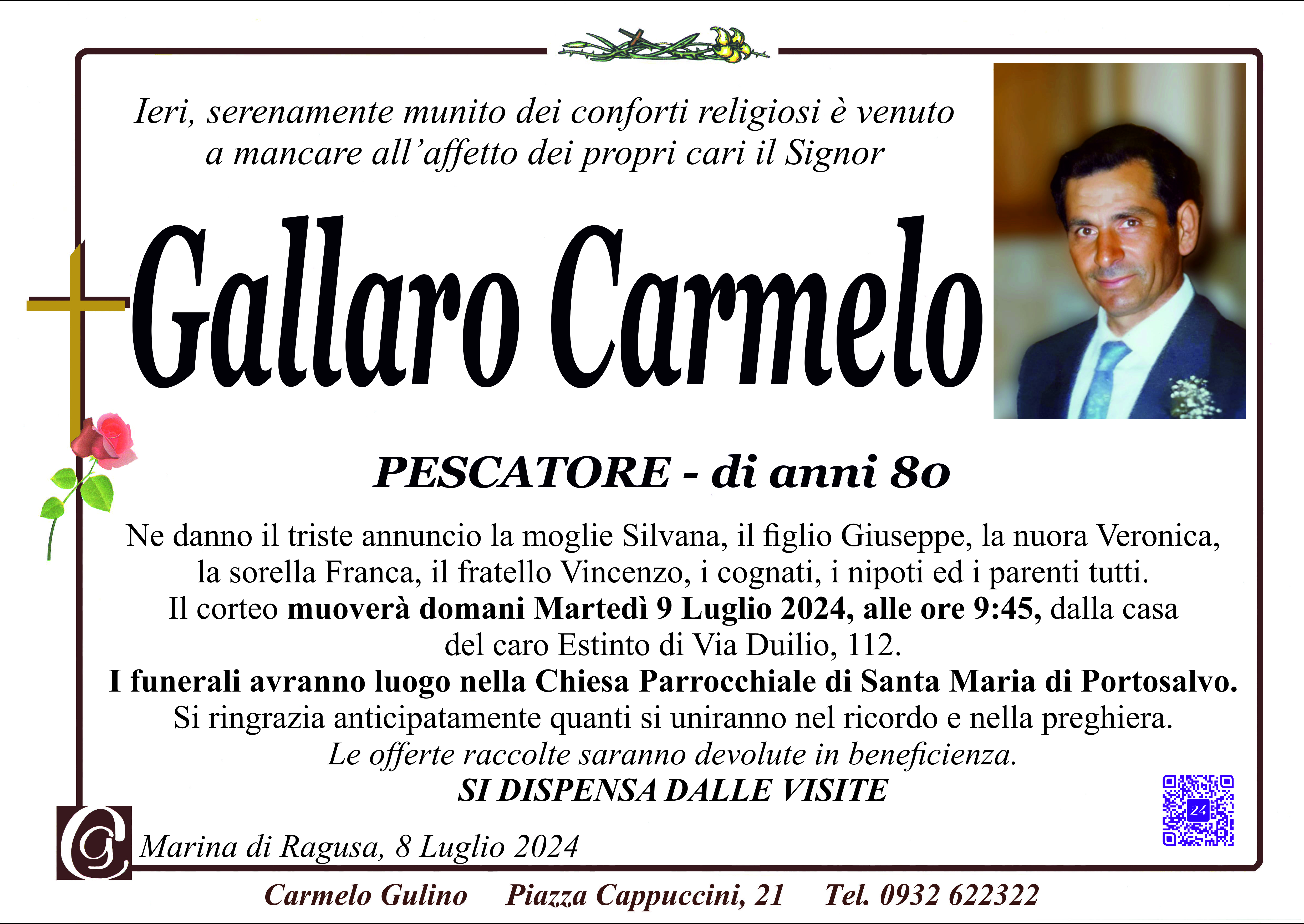 Necrologi: Carmelo Gallaro - Ragusa Oggi