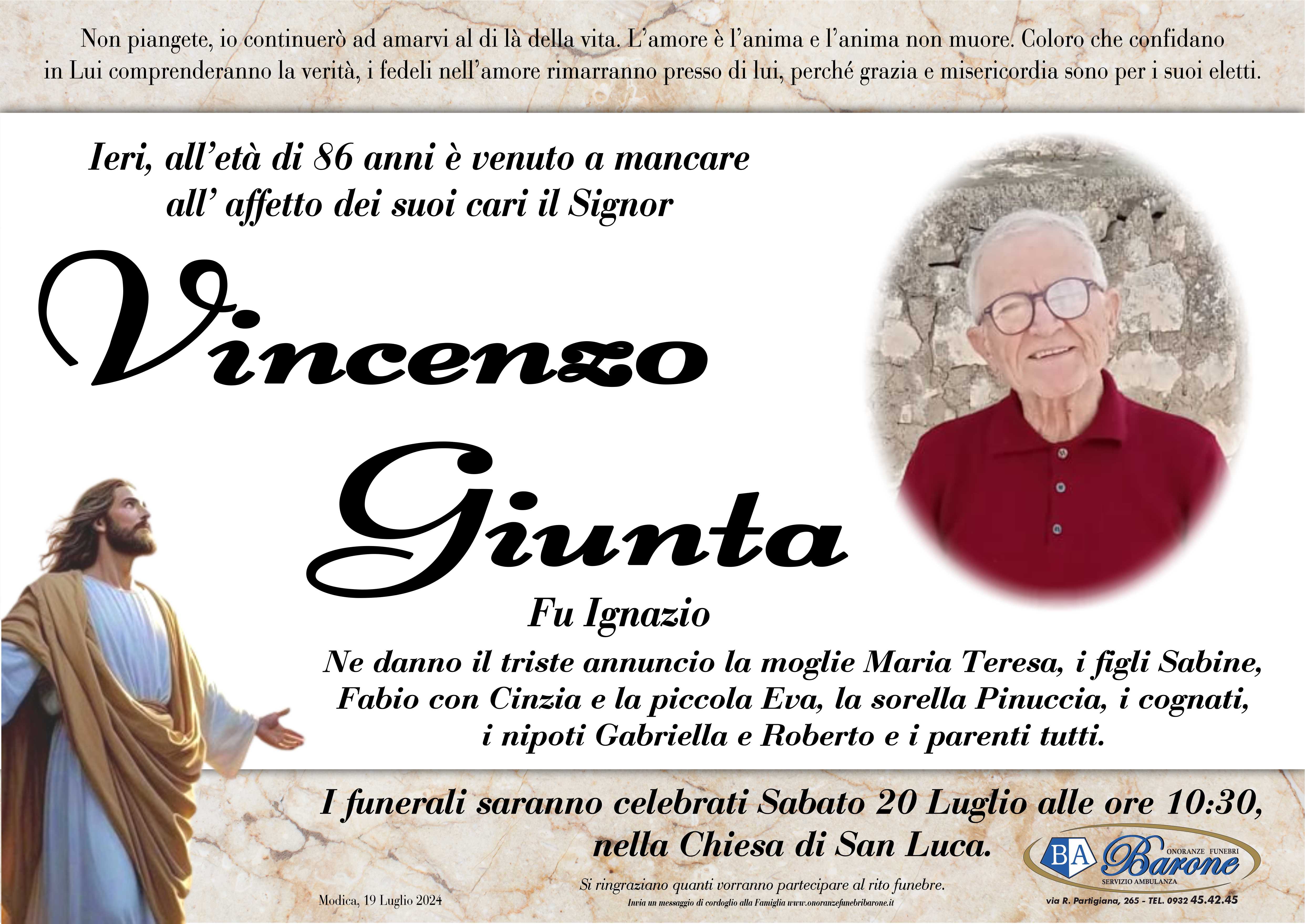 Necrologi: Vincenzo Giunta - Ragusa Oggi