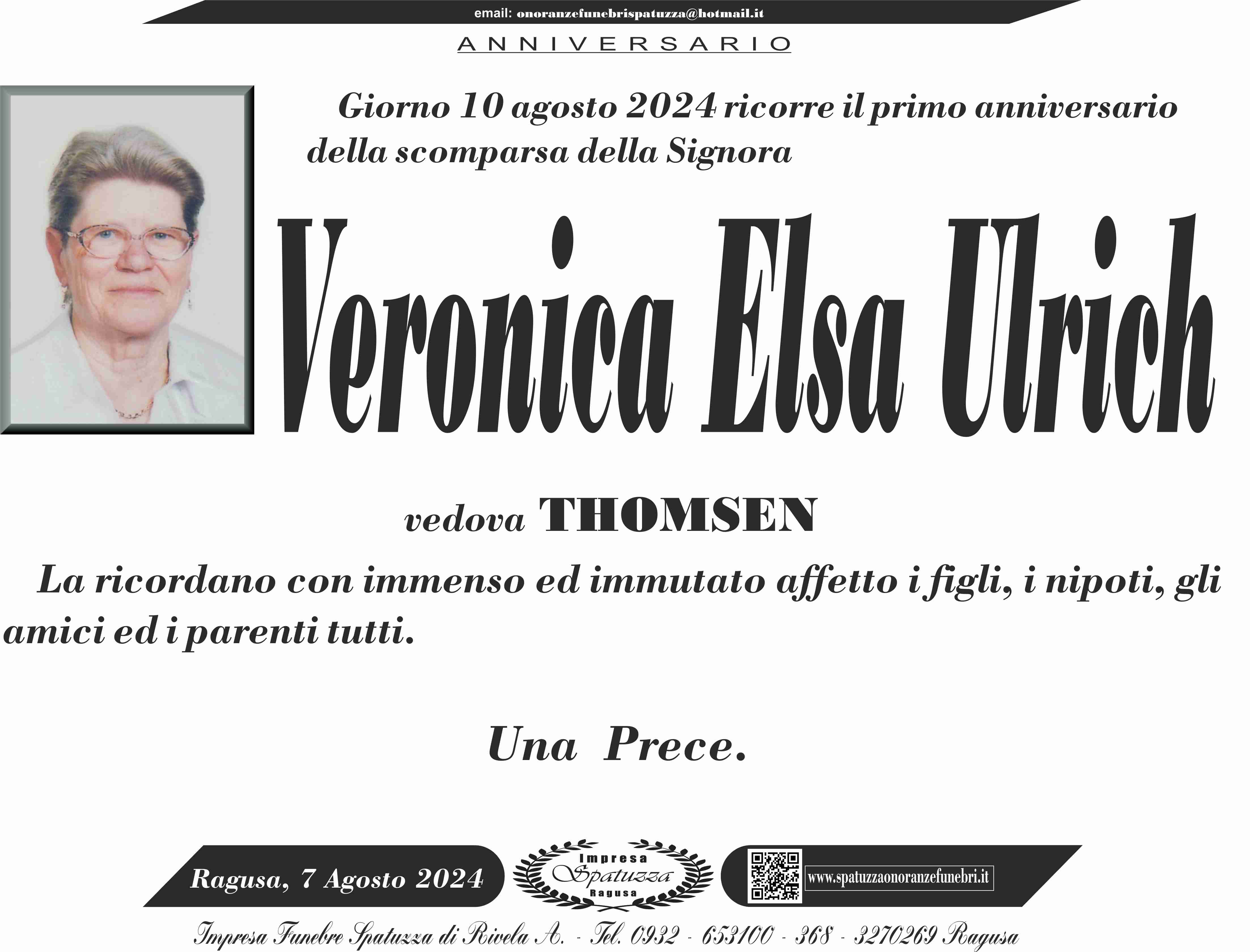 Anniversario: Veronica Elsa Ulrich - Ragusa Oggi