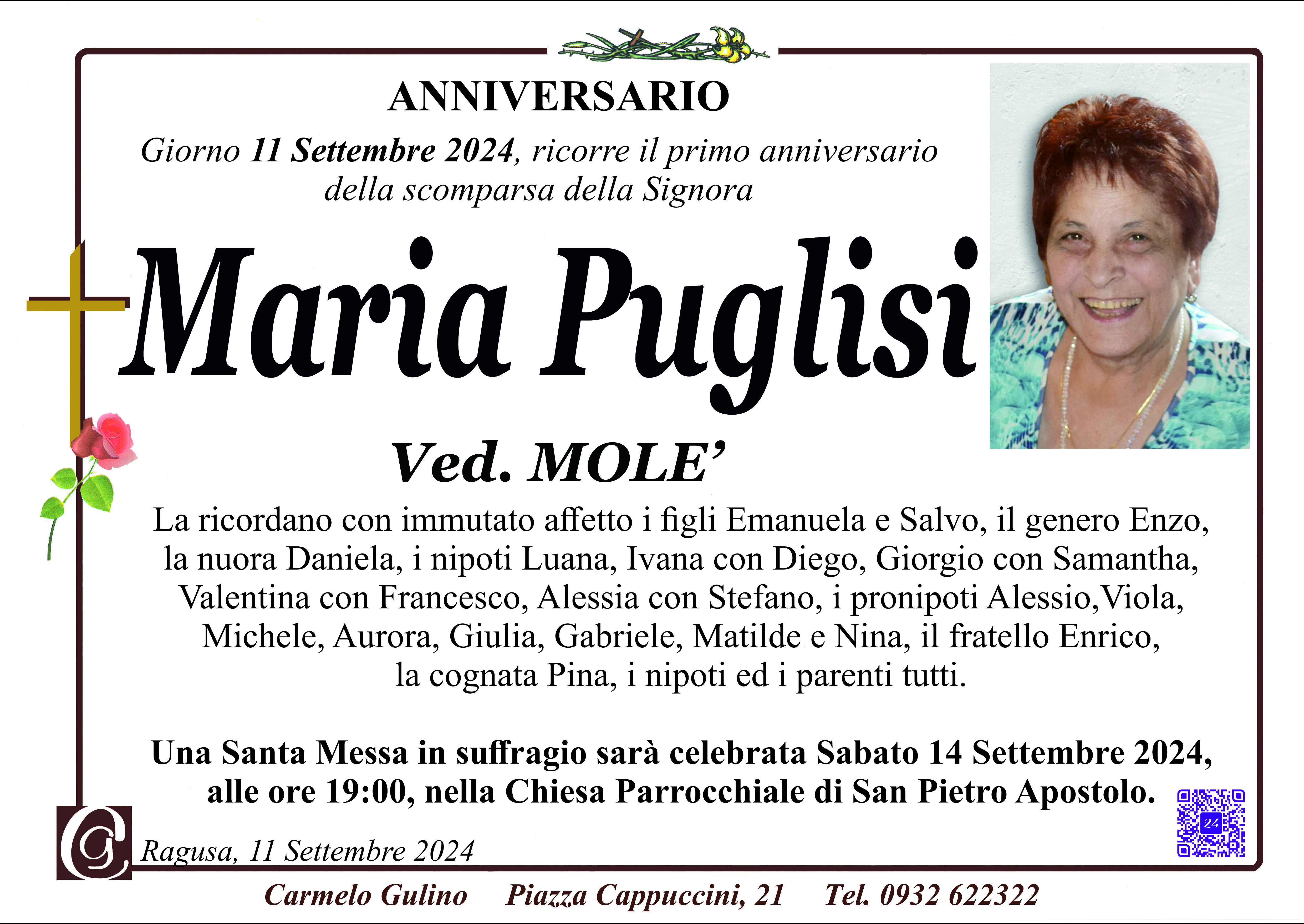Anniversario: Maria Puglisi - Ragusa Oggi
