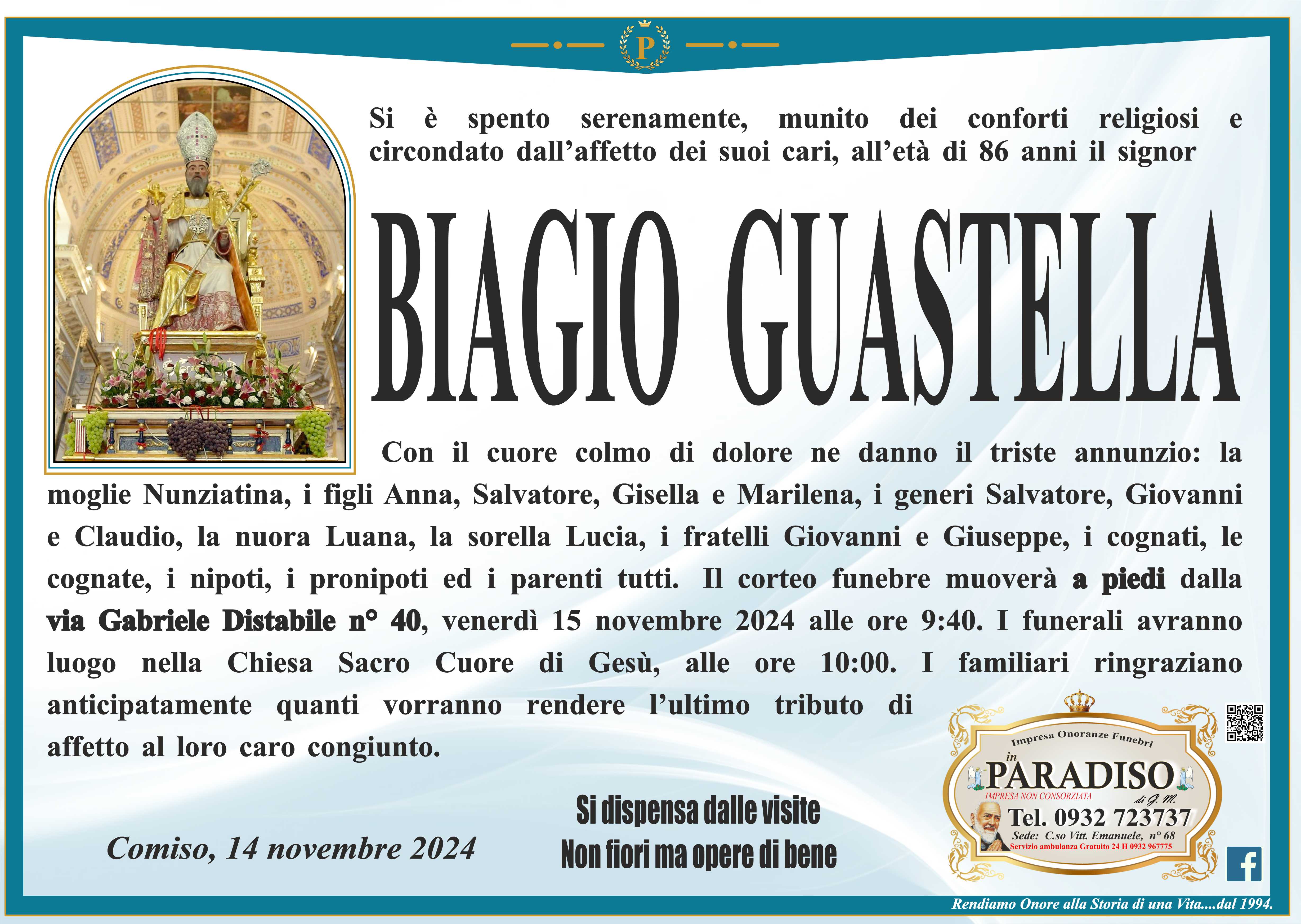 Necrologi: Biagio Guastella - Ragusa Oggi