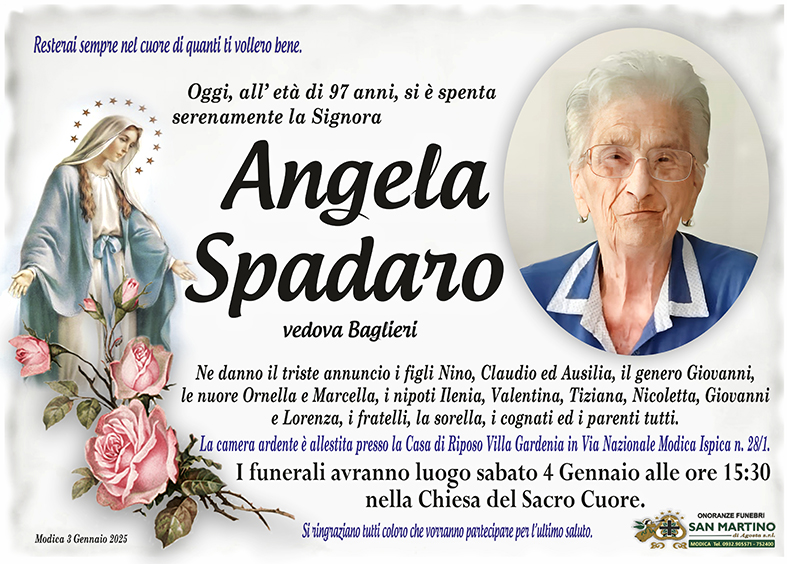 Necrologi: Angela Spadaro - Ragusa Oggi