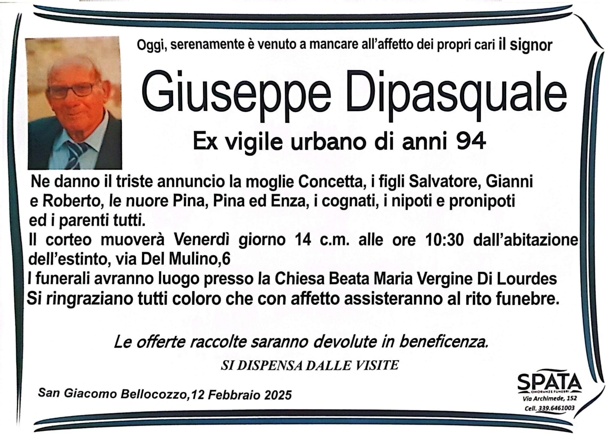 Necrologi: Giuseppe Dipasquale - Ragusa Oggi