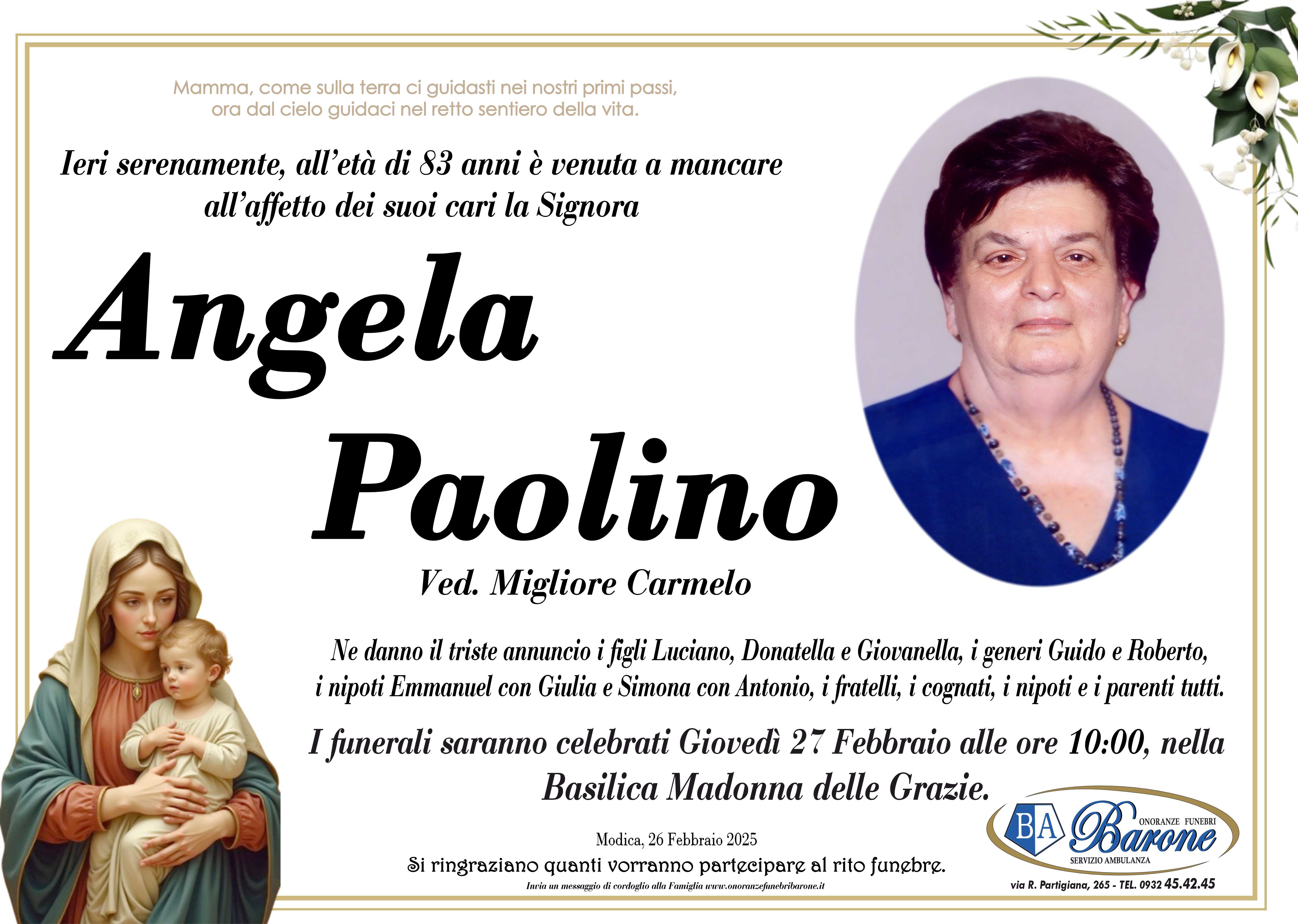 Necrologi: Angela Paolino - Ragusa Oggi