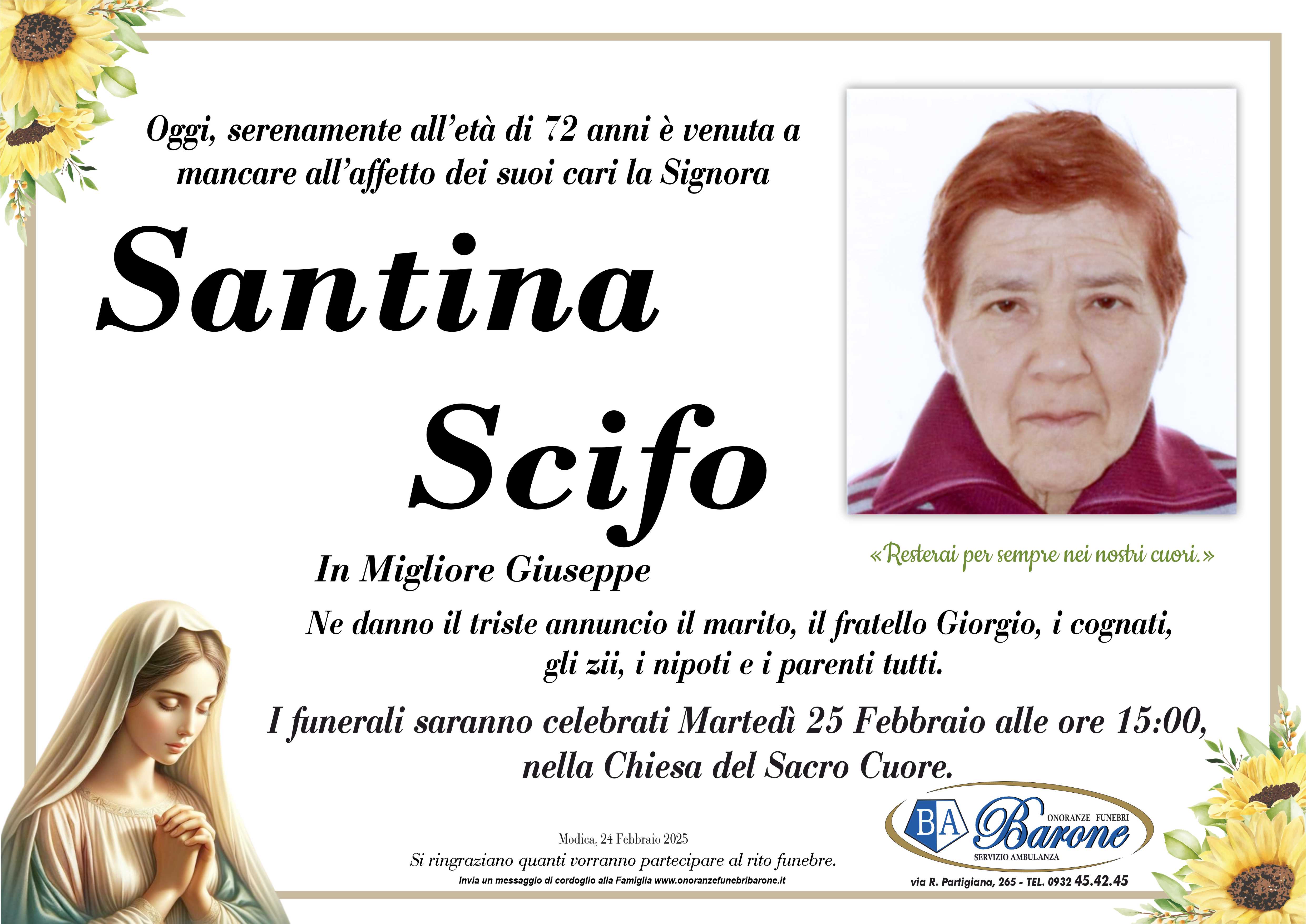 Necrologi: Santina Scifo - Ragusa Oggi