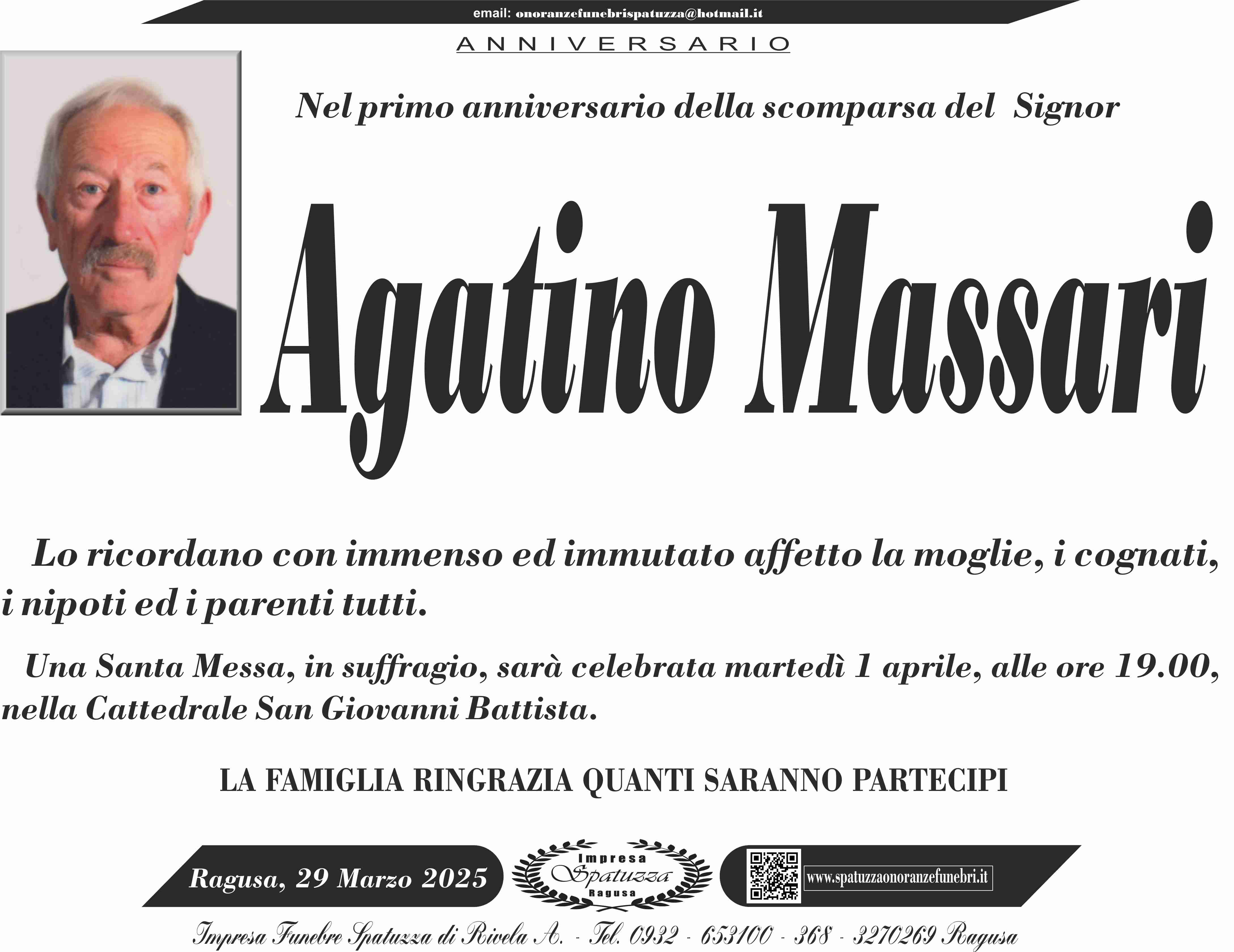 Anniversario: Agatino Massari - Ragusa Oggi