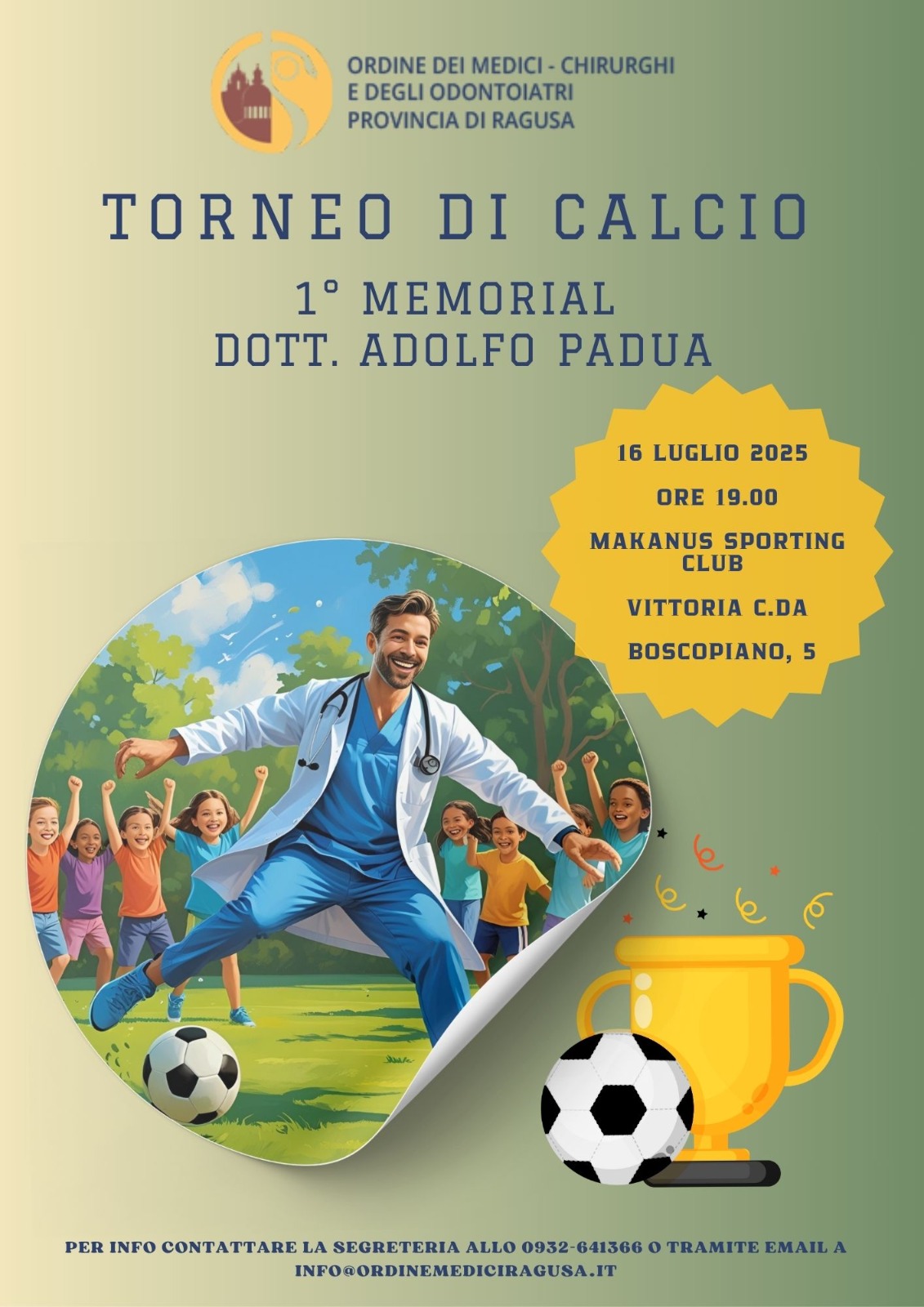 Primo torneo di calcio "Adolfo Padua" a Vittoria - Ragusa Oggi