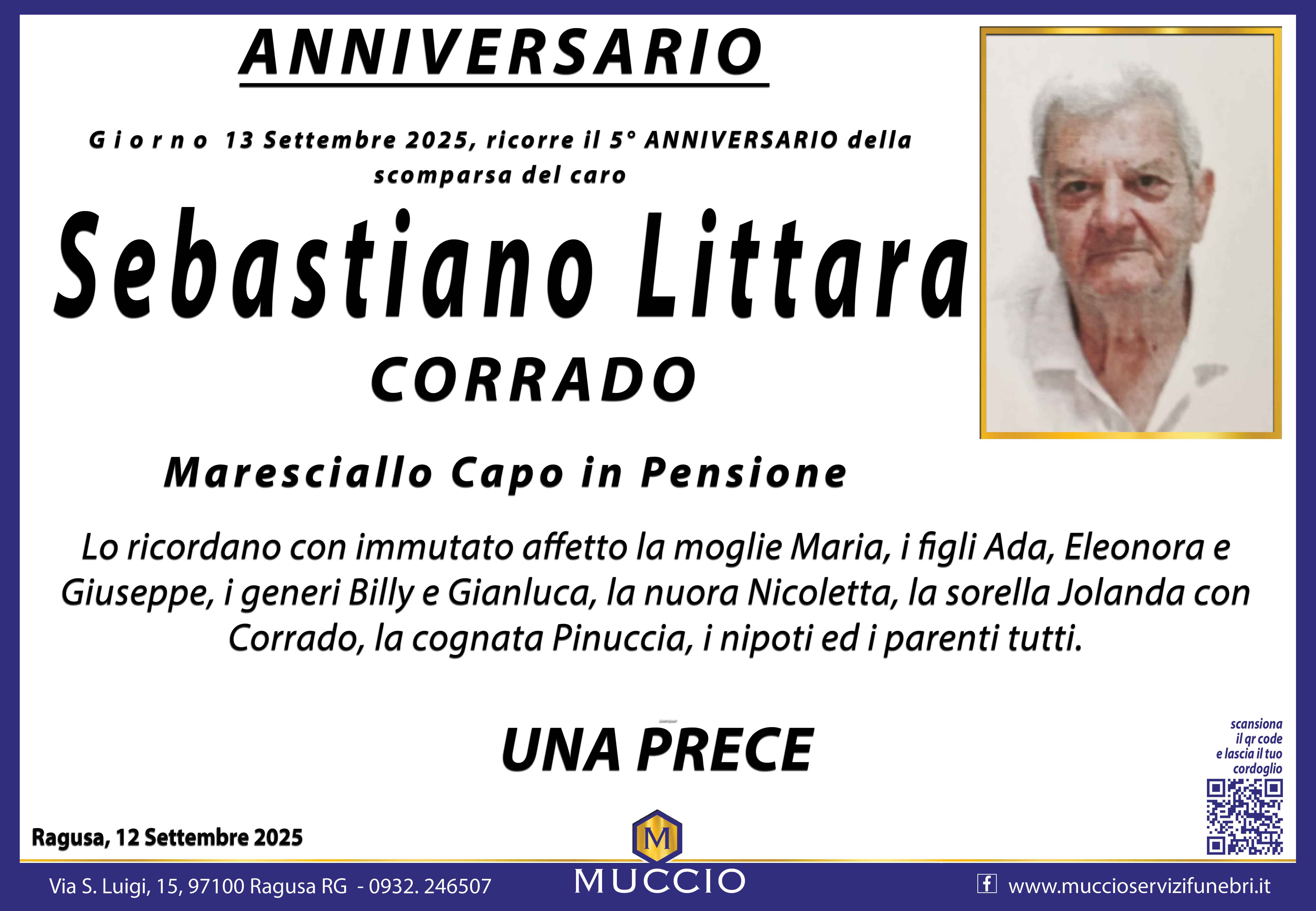 Anniversario: Sebastiano Littara - Ragusa Oggi