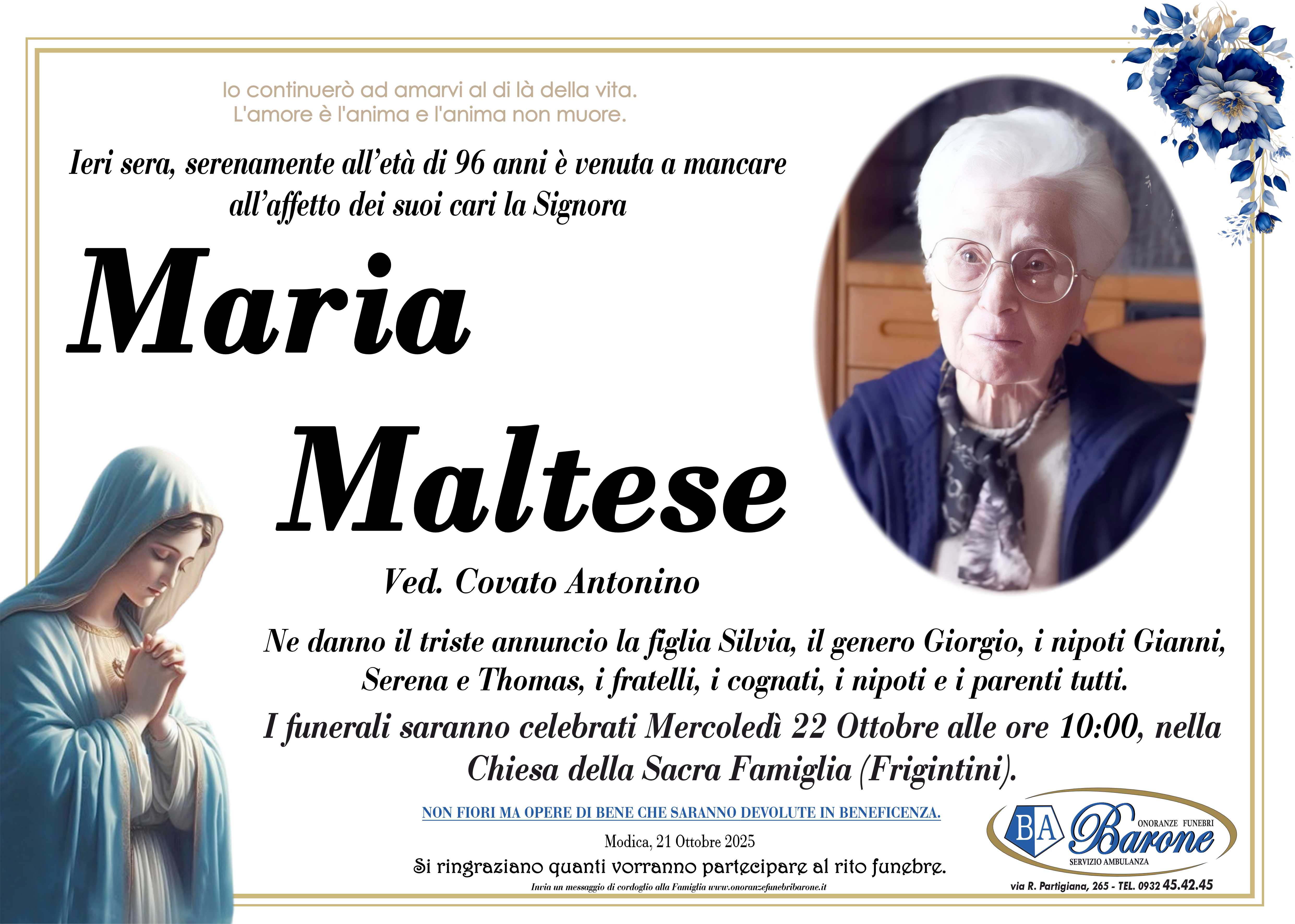 Necrologi: Maria Maltese - Ragusa Oggi