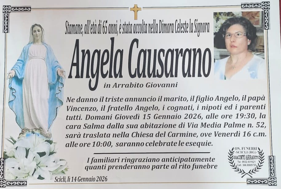 Necrologi: Angela Causarano - Ragusa Oggi