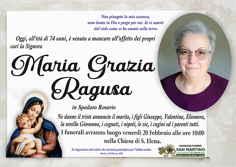 Necrologi: Maria Grazia Ragusa - Ragusa Oggi